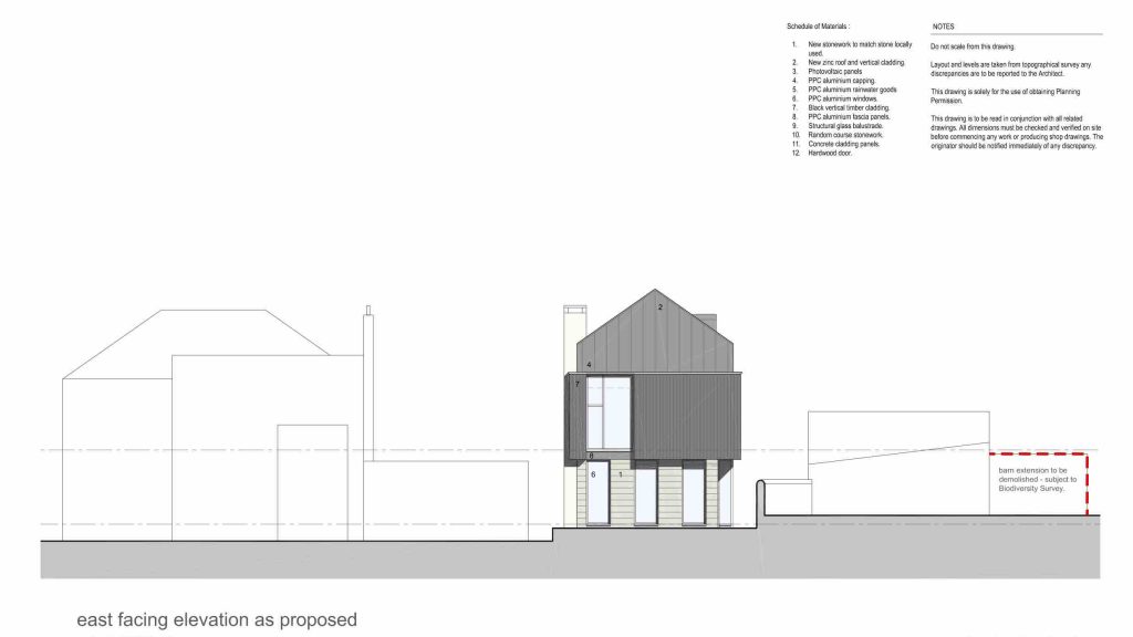 21.181.107 East Facing Elevation As Proposed - NJ Architects